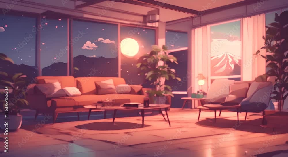 Starting Soon screen overlay loop animated virtual backgrounds cozy lo ...