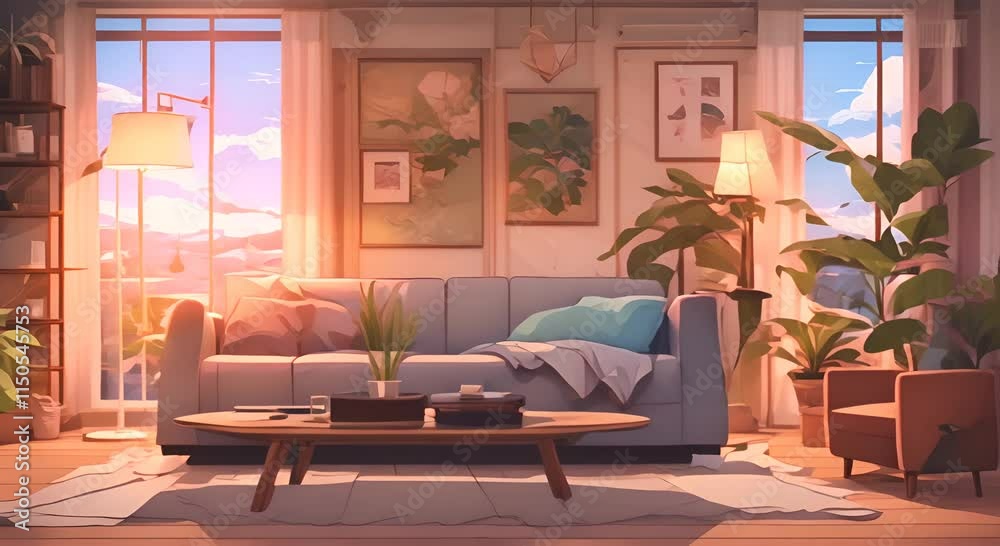 Starting Soon screen overlay loop animated virtual backgrounds cozy lo ...