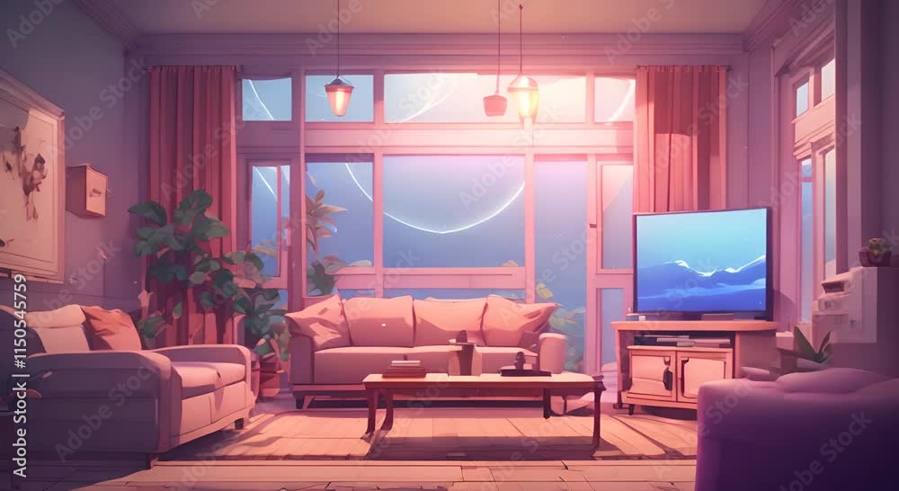 Starting Soon screen overlay loop animated virtual backgrounds cozy lo ...