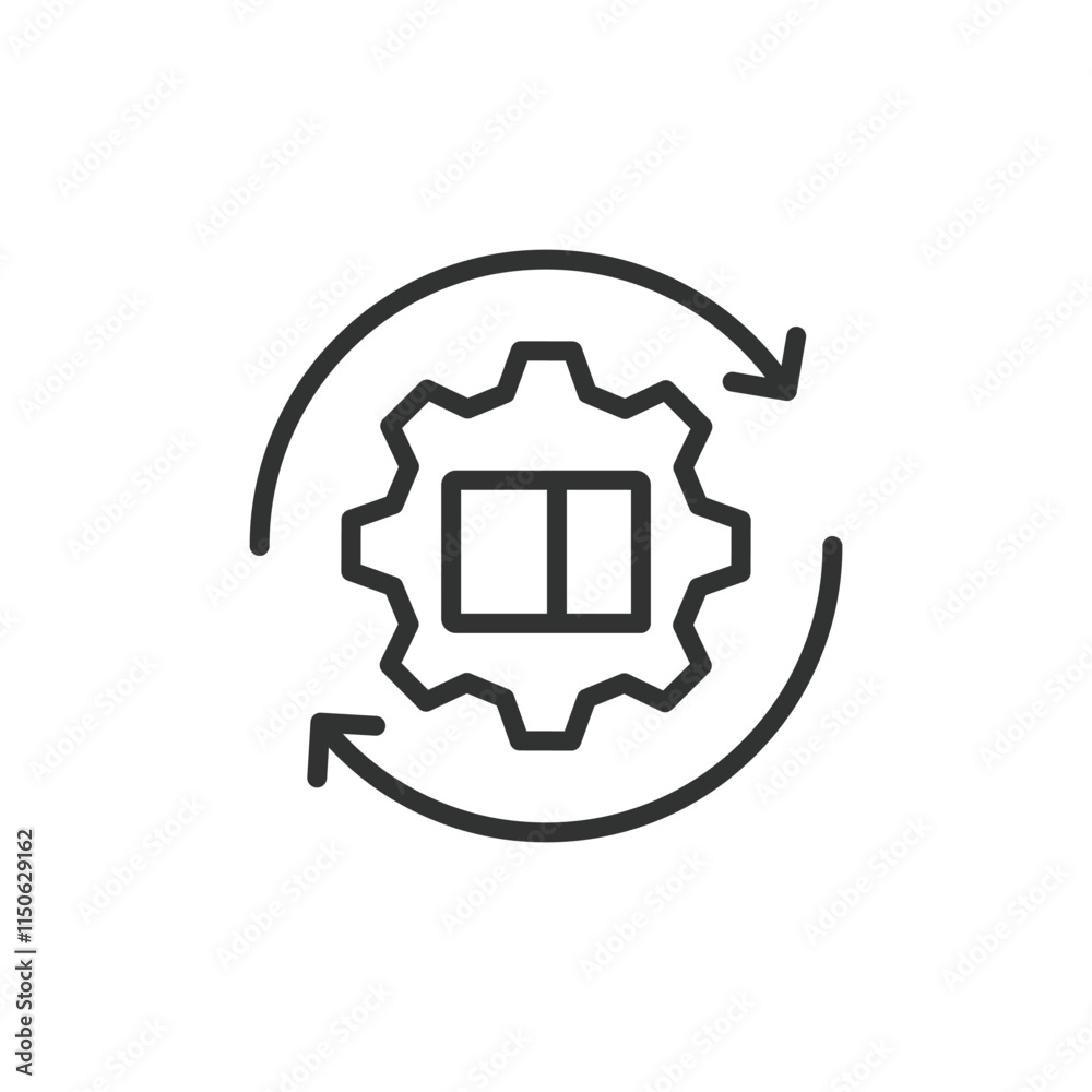 Delivery cycle process, icon in line design. Delivery cycle, process ...