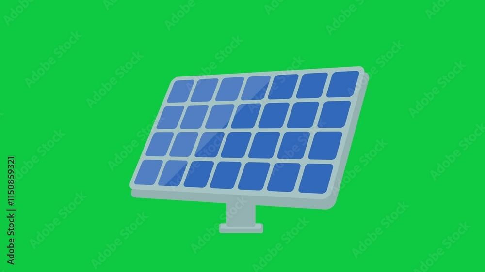 Right and Left Rotating Solar Panels Animation Greenscreen 4k 素材庫影片 ...