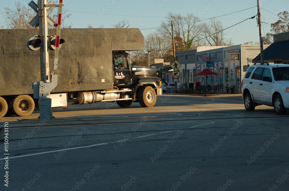 Editorial Use Only December 19, 2024. Harlem, GA USA.Trash hauler crane ...