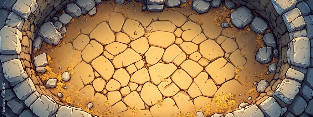 Game stone background arena portal battle magic fantasy illustration ...