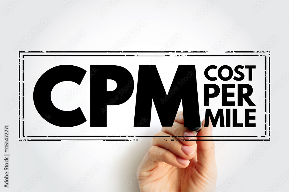CPM Cost Per Mile - used measurement in advertising, It is the cost an ...