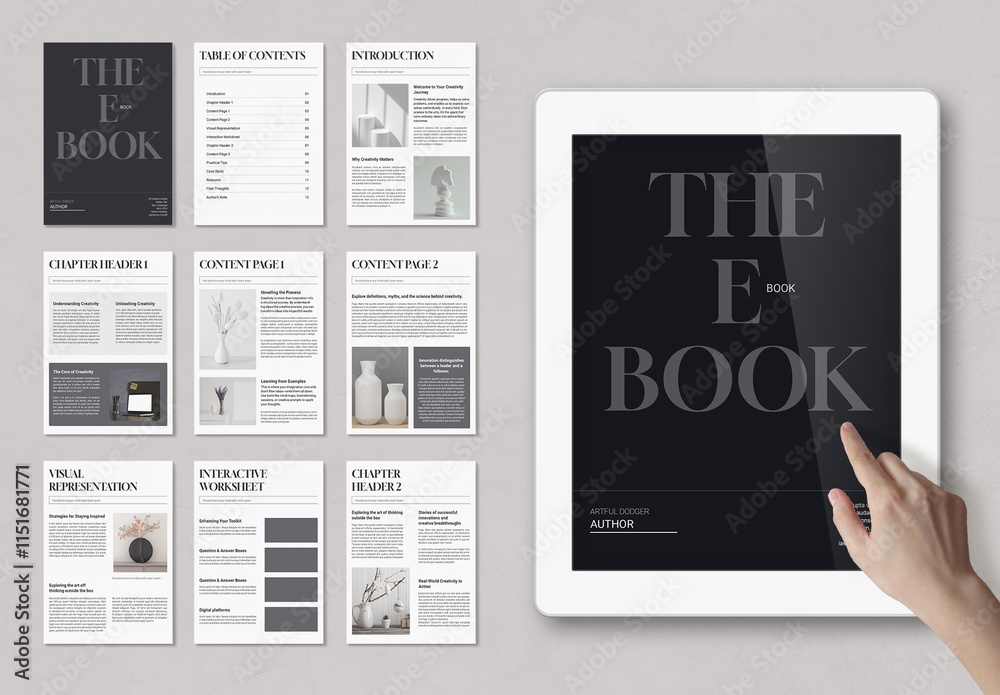 E Book Tempalte Layout Stock Template | Adobe Stock