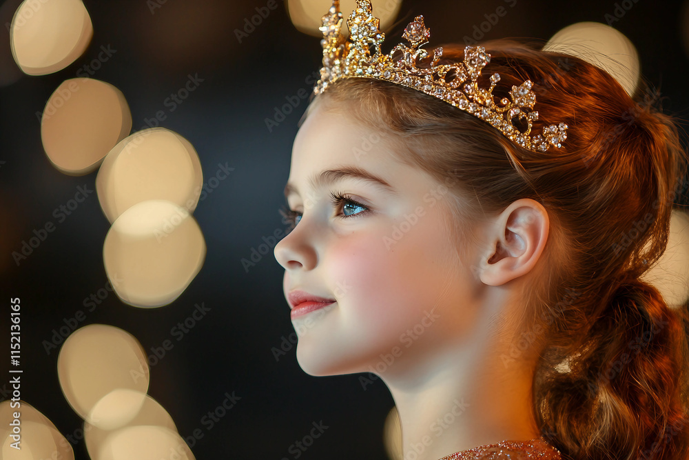 AI generated photo of beauty contest winner under stage spotlight Stock ...