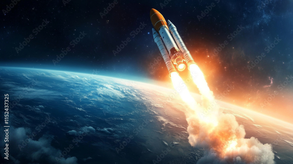 Realistic space launch of vehicles with various spaceship designs ...