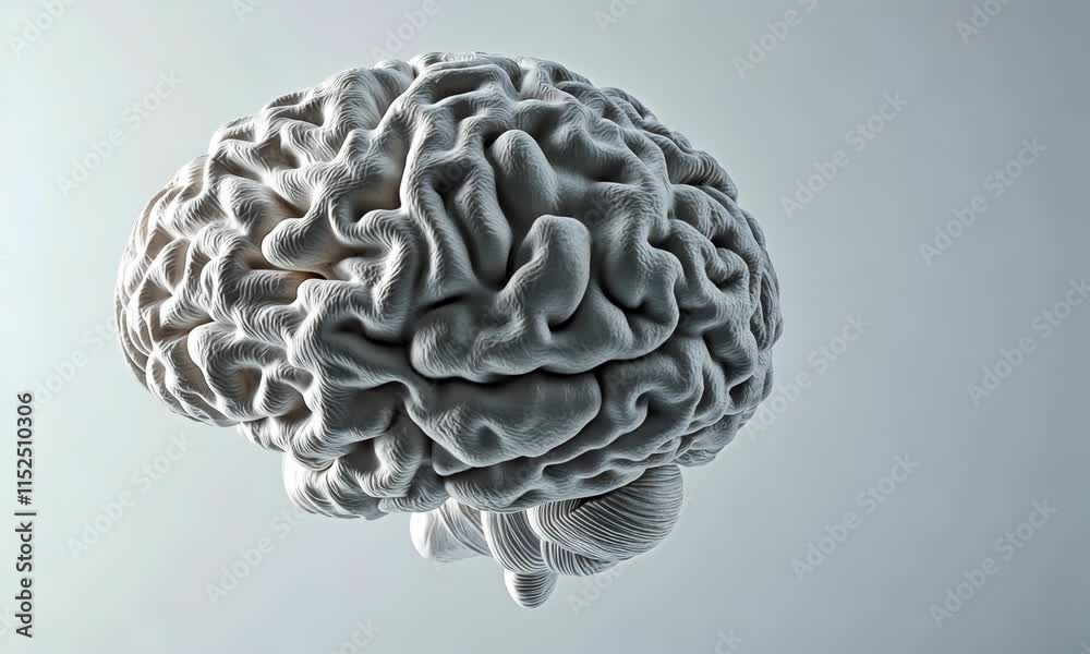 Human brain Anatomical 3d Animation. Flying inside Artificial Intelligence Digital Brain bid ...