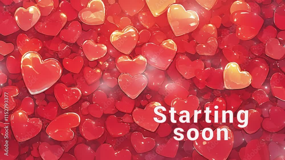 A delightful array of shimmering hearts awaits the exciting event ...