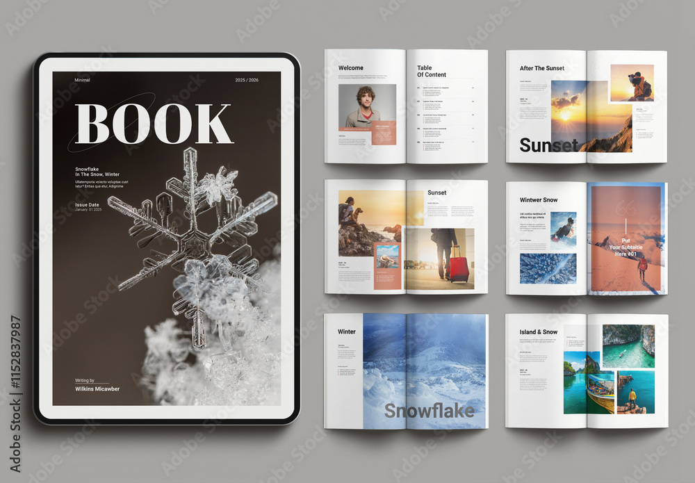 Minimal Book Layout Stock Template | Adobe Stock