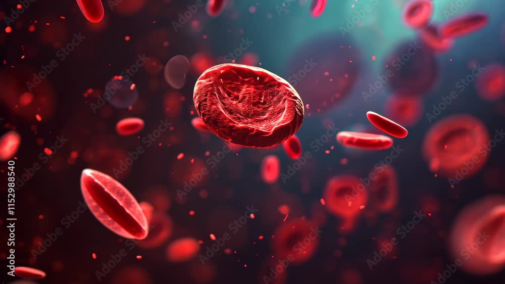 This video depicts red blood cells floating within a blood vessel ...