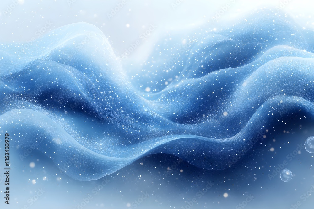 an abstract vector wallpaper of a frozen river, using wavy shapes and ...