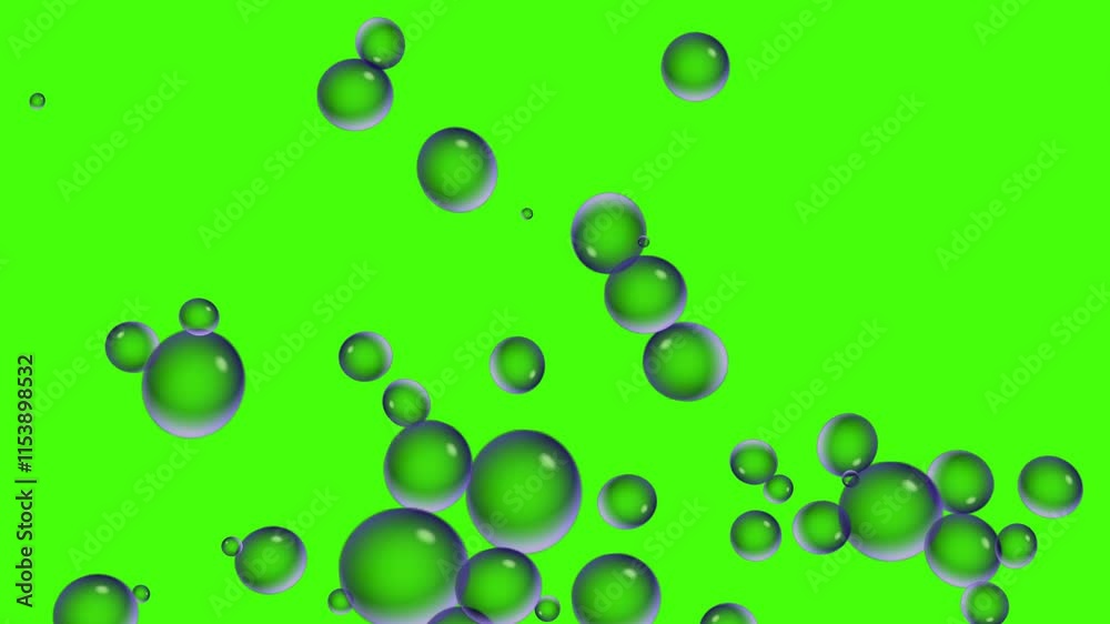 Realistic Bubble Green Screen: Enhance Your Videos, Easy editable green ...
