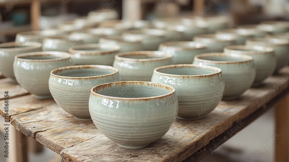 Serene ceramic studio focused the beauty of wheelthrown pottery with ...