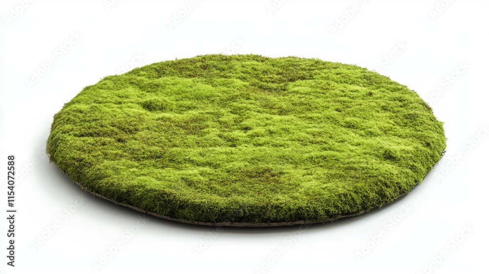 round green stabilized moss panel for interior design and decoration ...