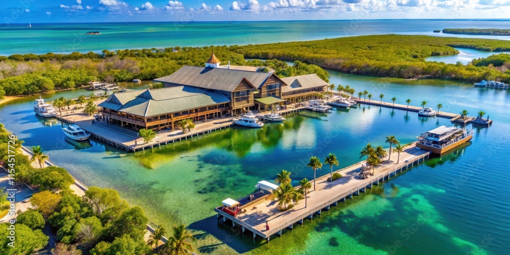 Aerial view of Bass Pro Shop in Islamorada Florida, bass pro shop, aerial view Stock Photo ...