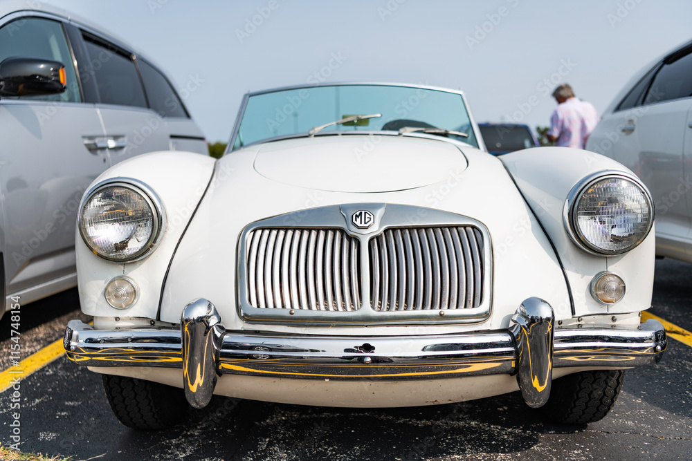 Chicago, Illinois, USA - September 08, 2024: 1959 MG MGA TWIN CAM retro ...