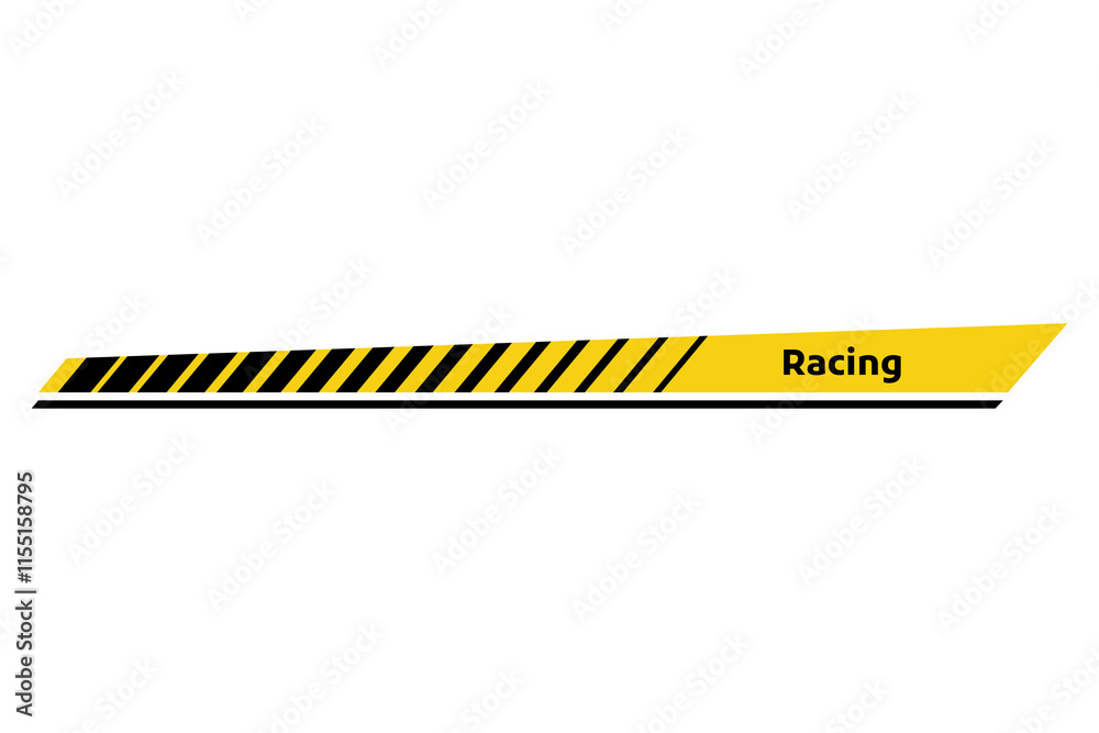 Car race stripe. Automobile identity. Vehicle marking element for ...