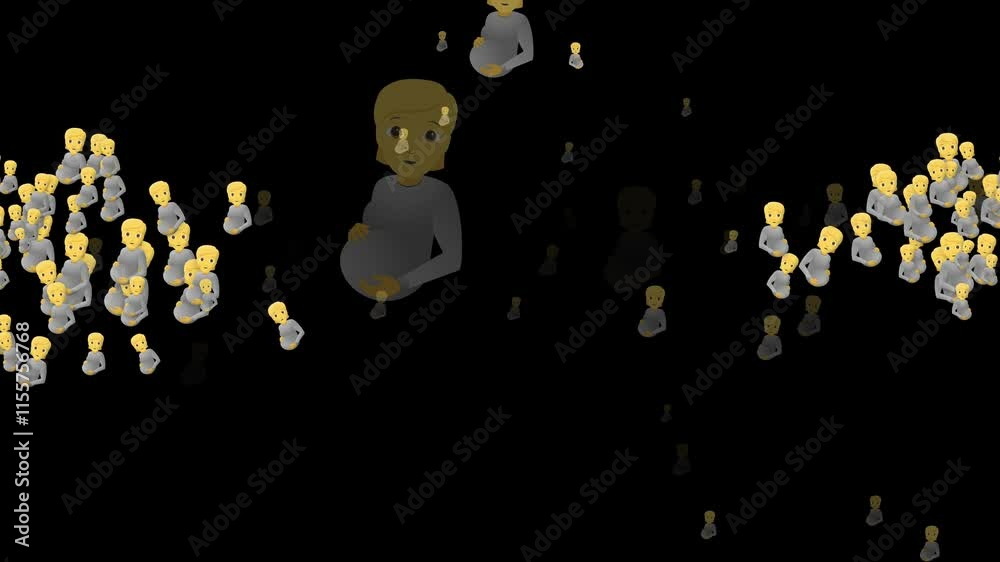 animated emoji pregnant, digital pregnant emoji, motion pregnant woman ...