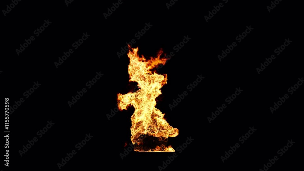 4K Realistic VFX Flaming Torch Animation - Dynamic Fire Effects. igh ...