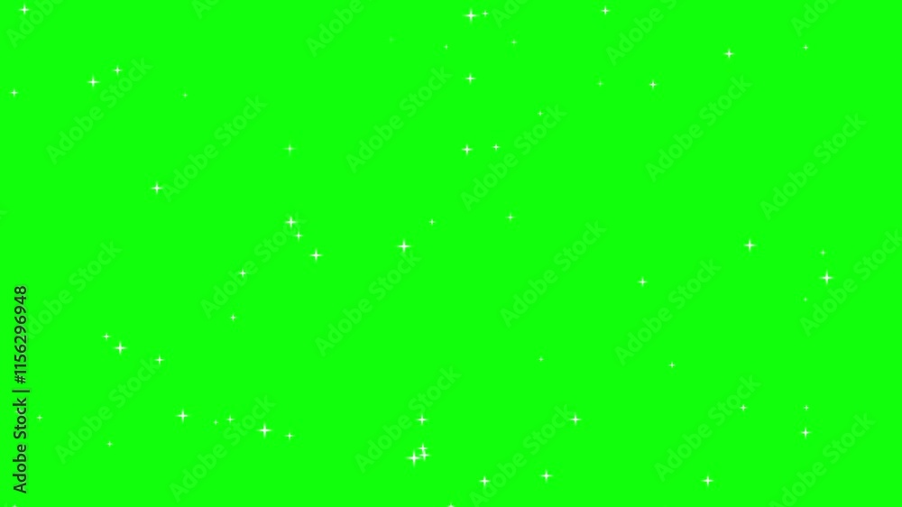 Glowing stars sparkle on transparent background. 4K Chroma key ...