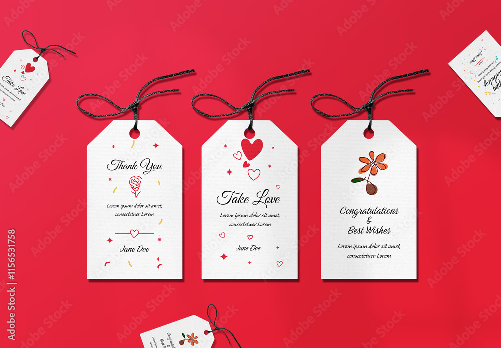 Daily Life Wishing Tag Design Stock Template | Adobe Stock