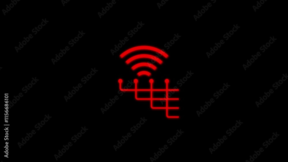 wifi internet connected check mark icon sign.VFX overlay symbols of ...