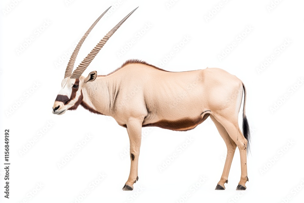 Transparent background PNG of an Arabian oryx, great for wildlife and ...
