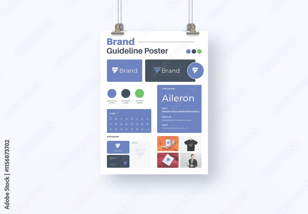 Brand Guideline Poster Template Stock Template | Adobe Stock