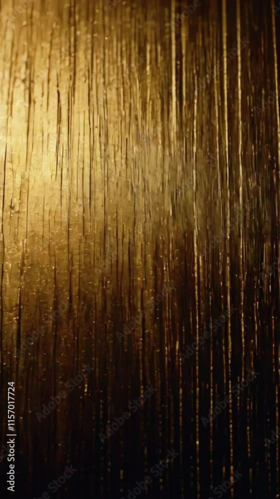 A brushed metal gold effect with vertical streaks and faint ...