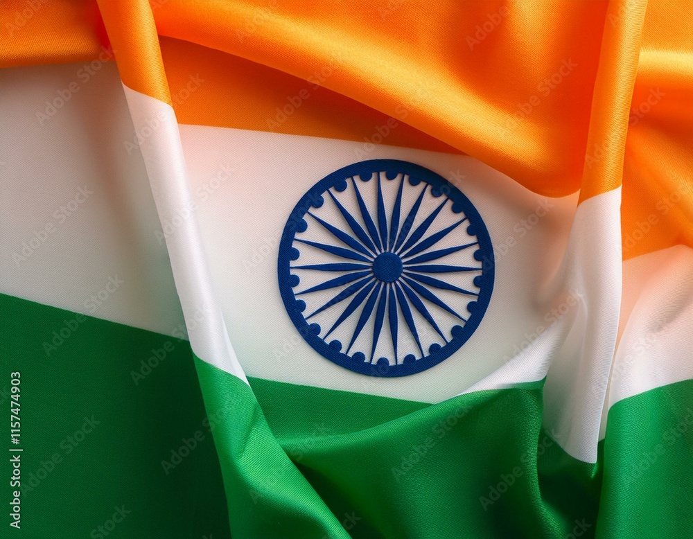 India flag flying high at Connaught Place with pride in blue sky, India ...