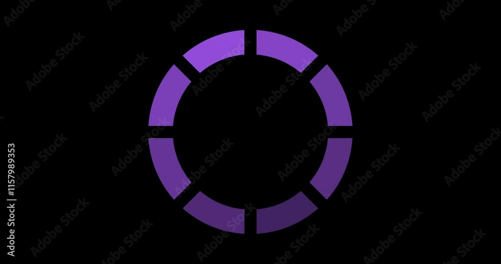 Simple Circle Loading loop animation on the black background. 4K ...