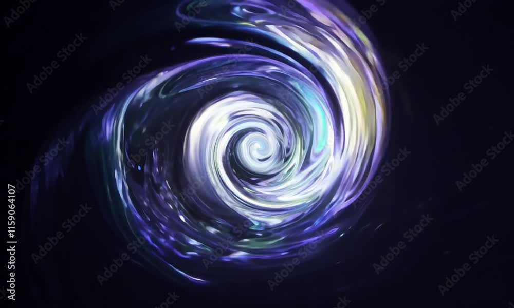 Cosmic Vortex: A mesmerizing swirl of iridescent light, a cosmic vortex ...