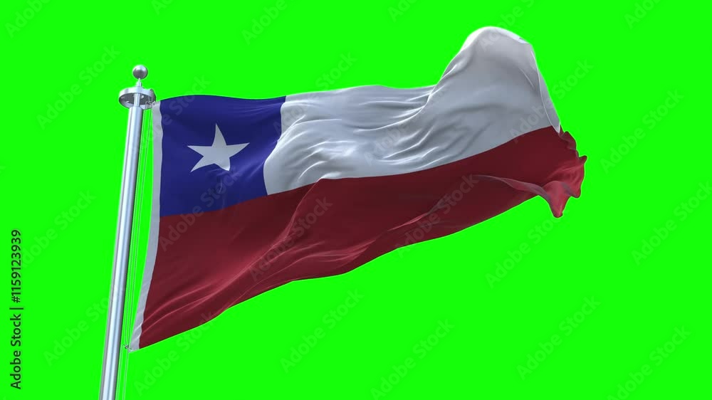 National Flag of Chile Animation - Chile Flag Waving in Loop and ...