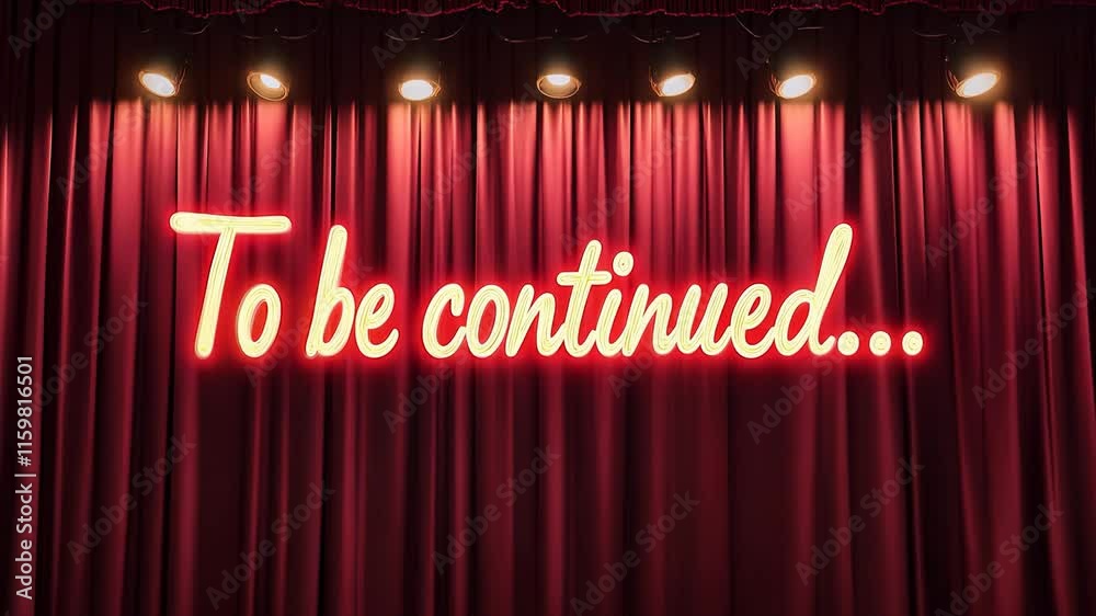 The text "To be continued..." is written in cursive and illuminated by ...
