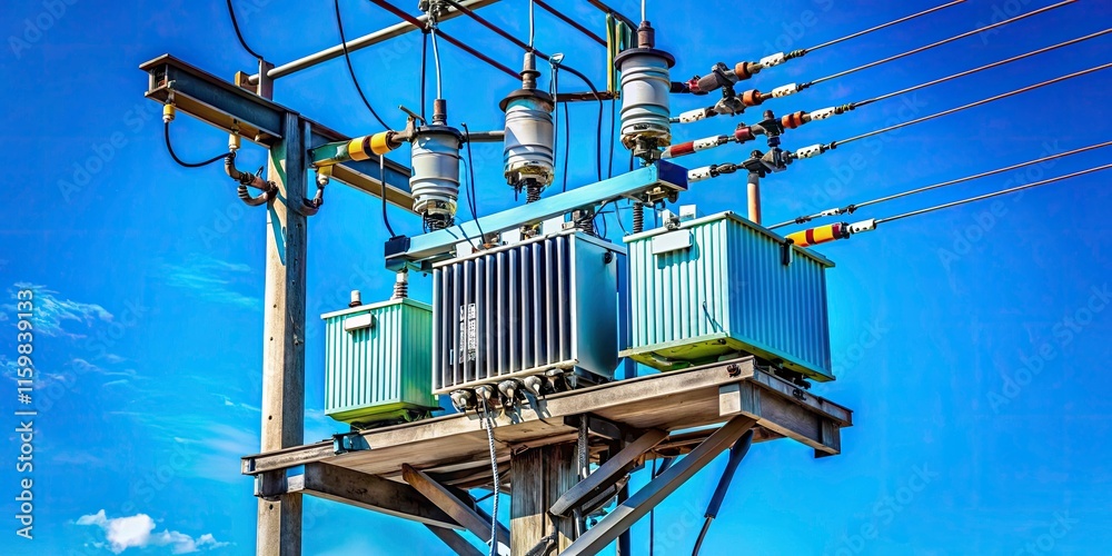 High-Quality Product Photography of Transformer on Hydro Pole ...