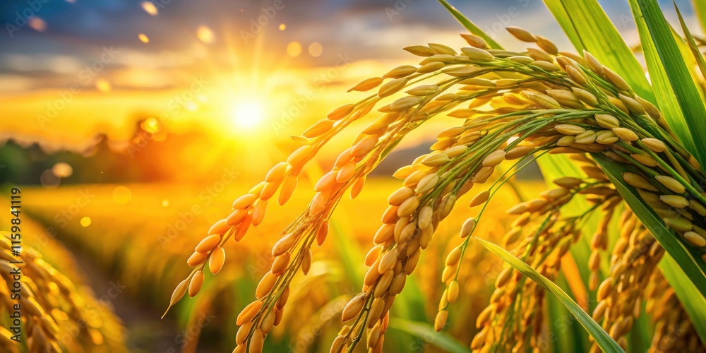 Macro Photography of Rice Harvesting Celebrating World Rice Day - Close ...