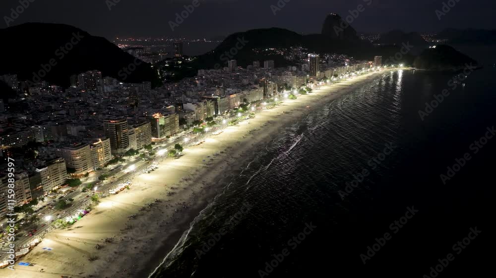 Rio De Janeiro Skyline At Copacabana Beach Rio De Janeiro Brazil ...
