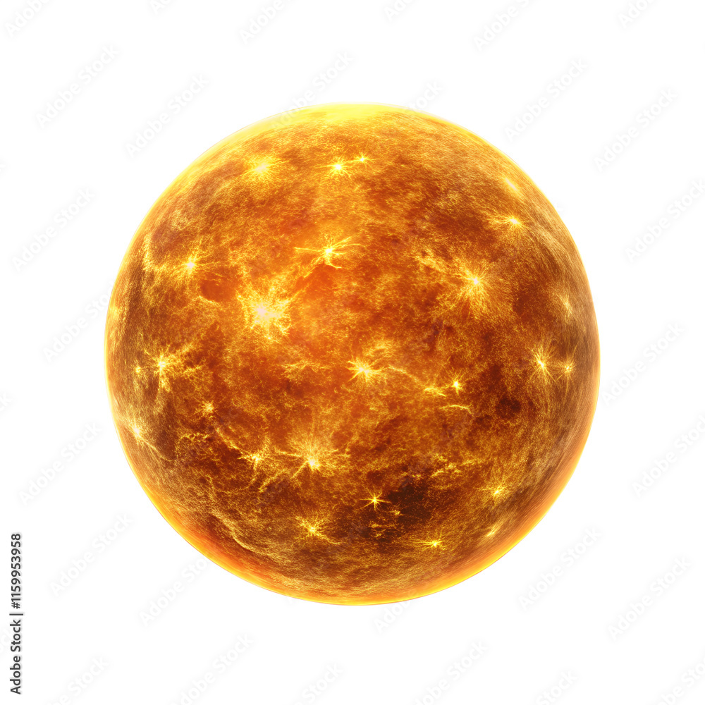 Dynamic image of the Sun in deep space, with intense light and detailed ...