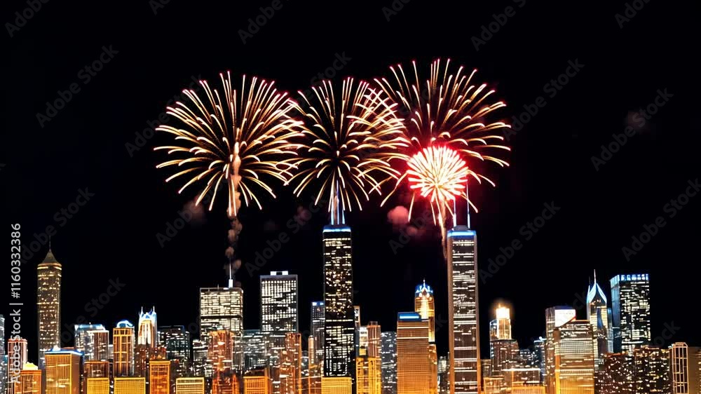 Chicago Fireworks Night: A breathtaking display of fireworks explodes ...