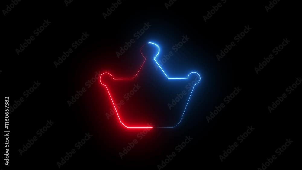 neon king queen crown animated king queen crown icon neon logo icon ...