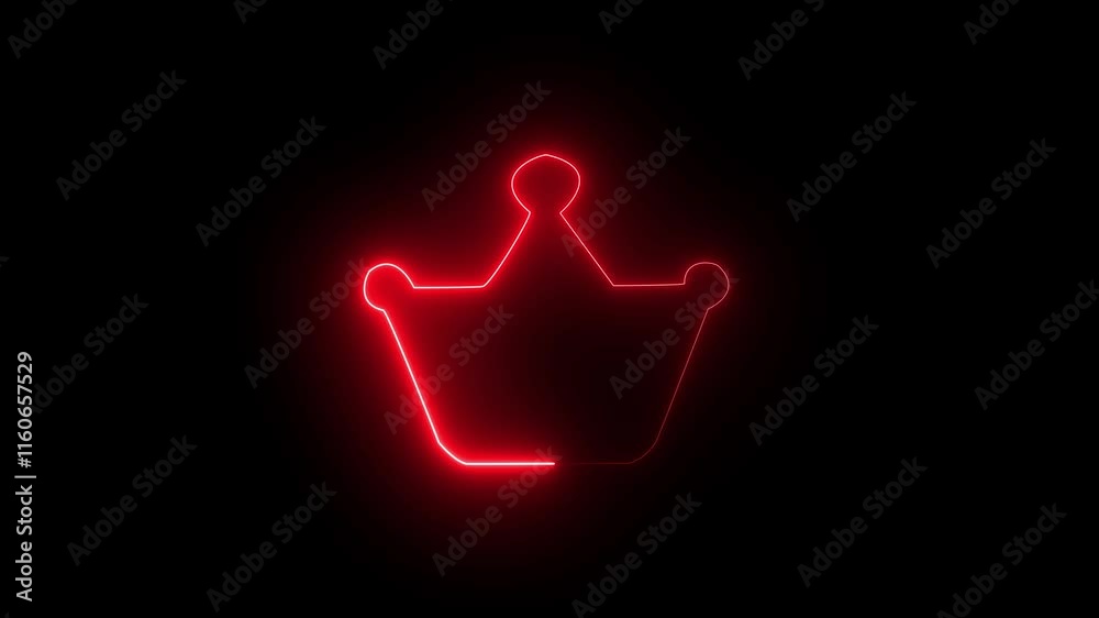 neon king queen crown animated king queen crown icon neon logo icon ...