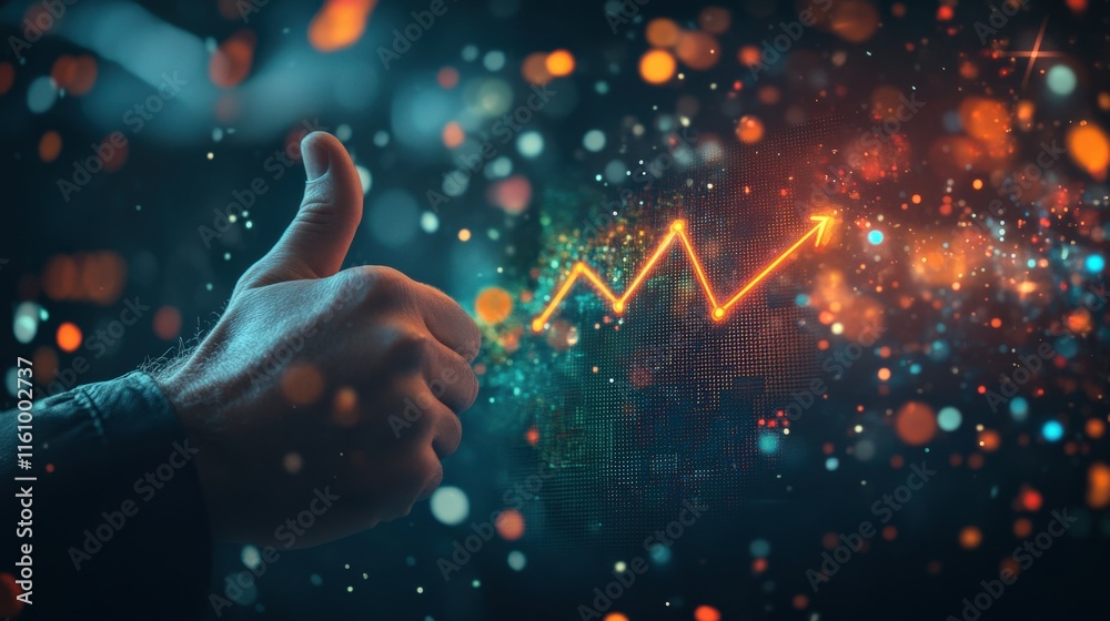 Photo & Art Print Positive growth indicator business metrics ...