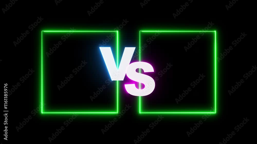 VS versus bars neon animated versus vs bars neon multiplayer co op team ...