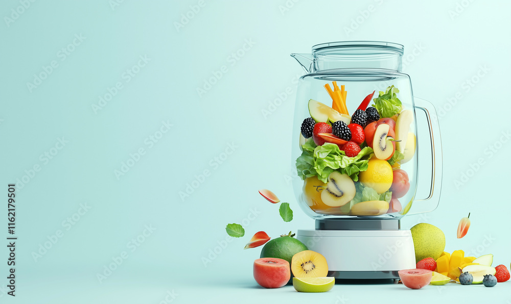 Healthy eating action nutrition plans for a balanced diet in a vibrant ...