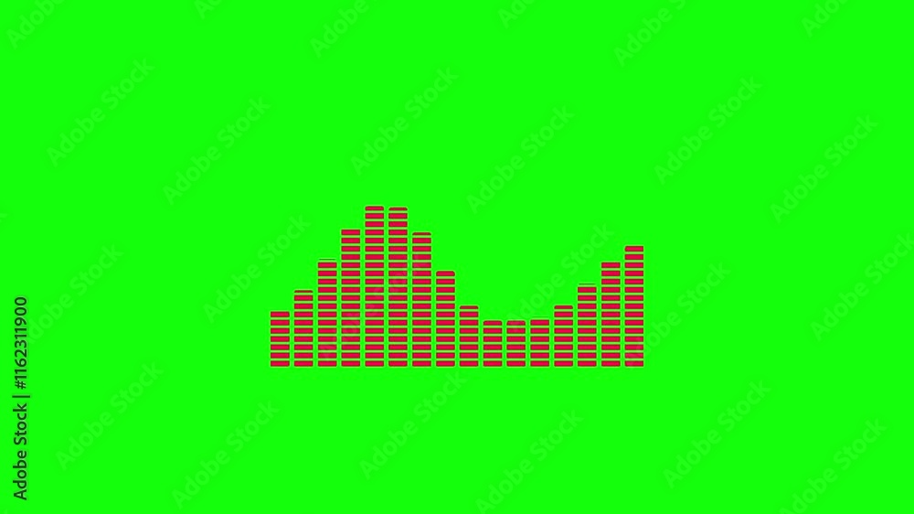 Audio bars amplifier equalizer equipment animation music Minimalist ...