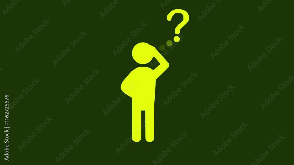 pictogram of a man with question mark talk bubbles, Person with bubble ...