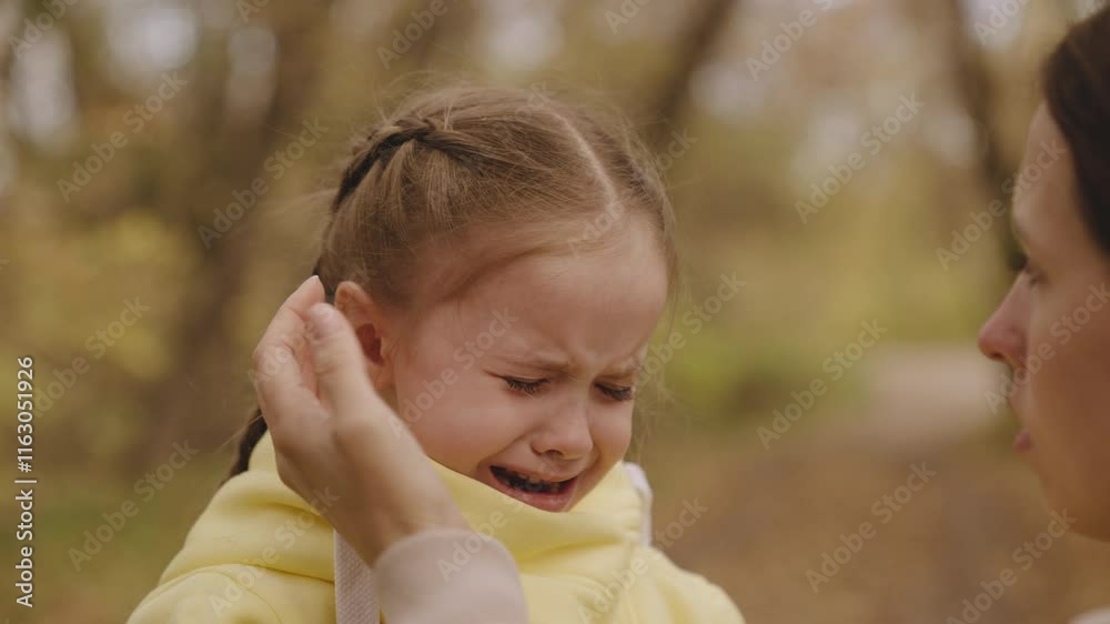 child crying. close-up face. tears eyes little kid girl. unhappy upset ...