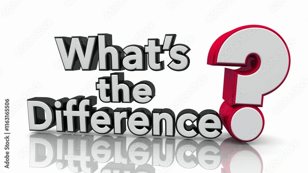 Whats the Difference Question Mark Compare Contrast Better Best Option ...