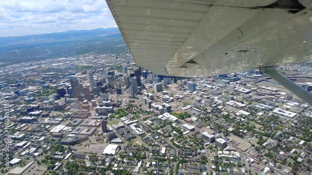A breathtaking aerial perspective of Denver’s skyline and sprawling ...